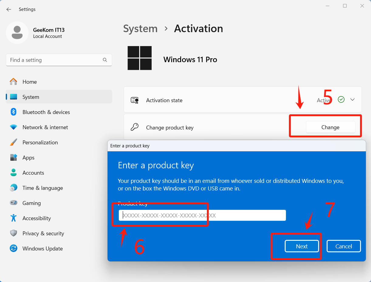 How to activate windows System? – GEEKOM Help Center